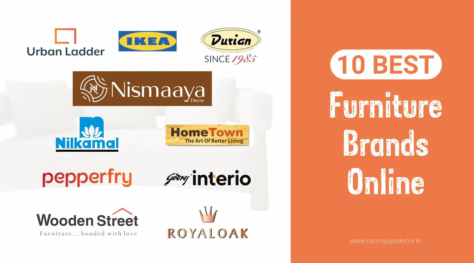 Top 10 Online Furniture Brands 2025 – Nismaaya Decor