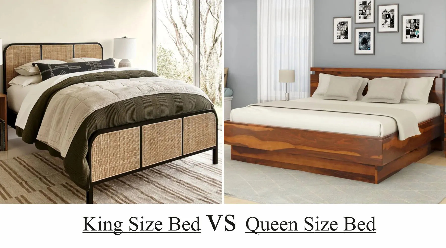 Difference Between A King Size Bed & Queen Size Bed – Nismaaya Decor