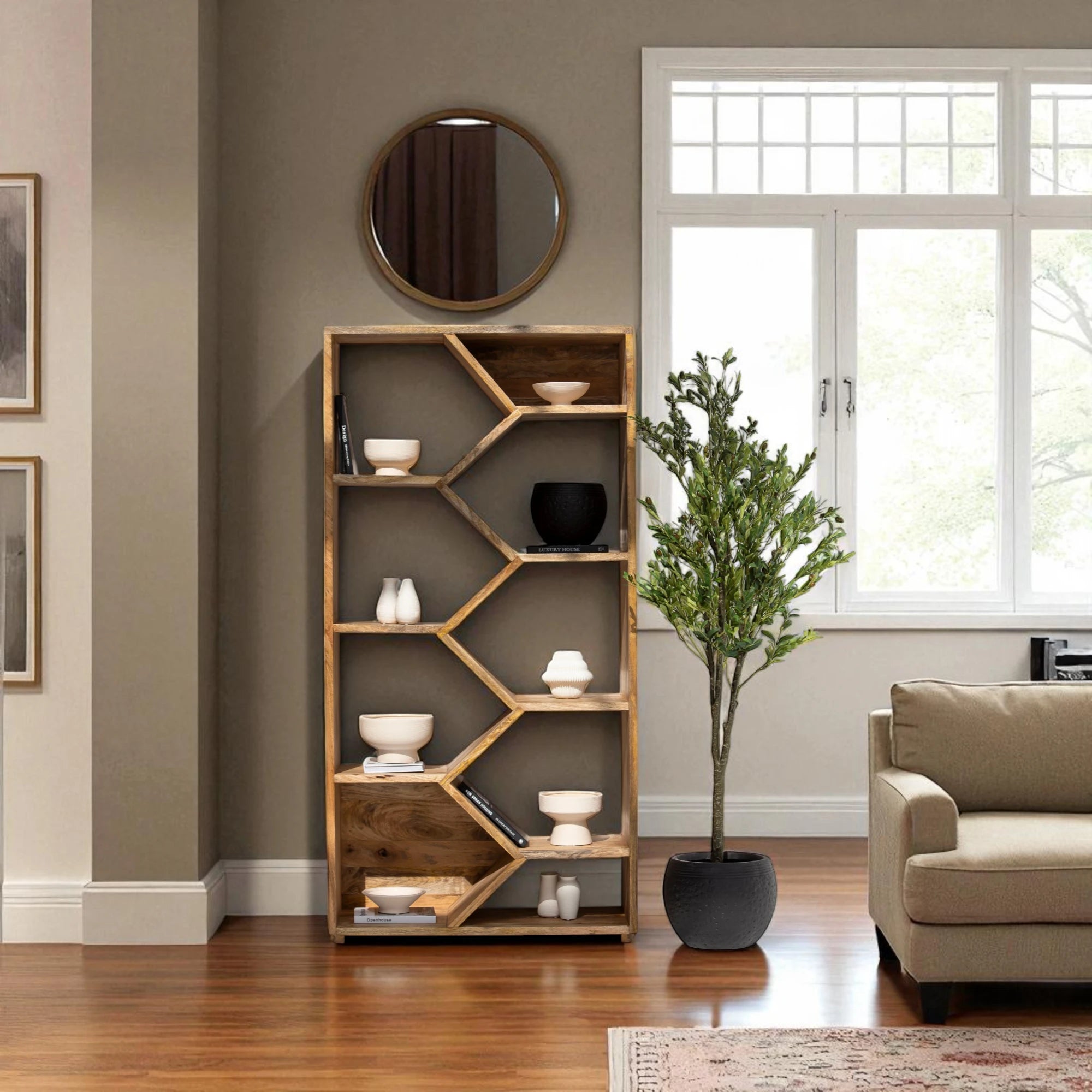 Nismaaya Unique Wooden Display Shelves Unit – Nismaaya Decor