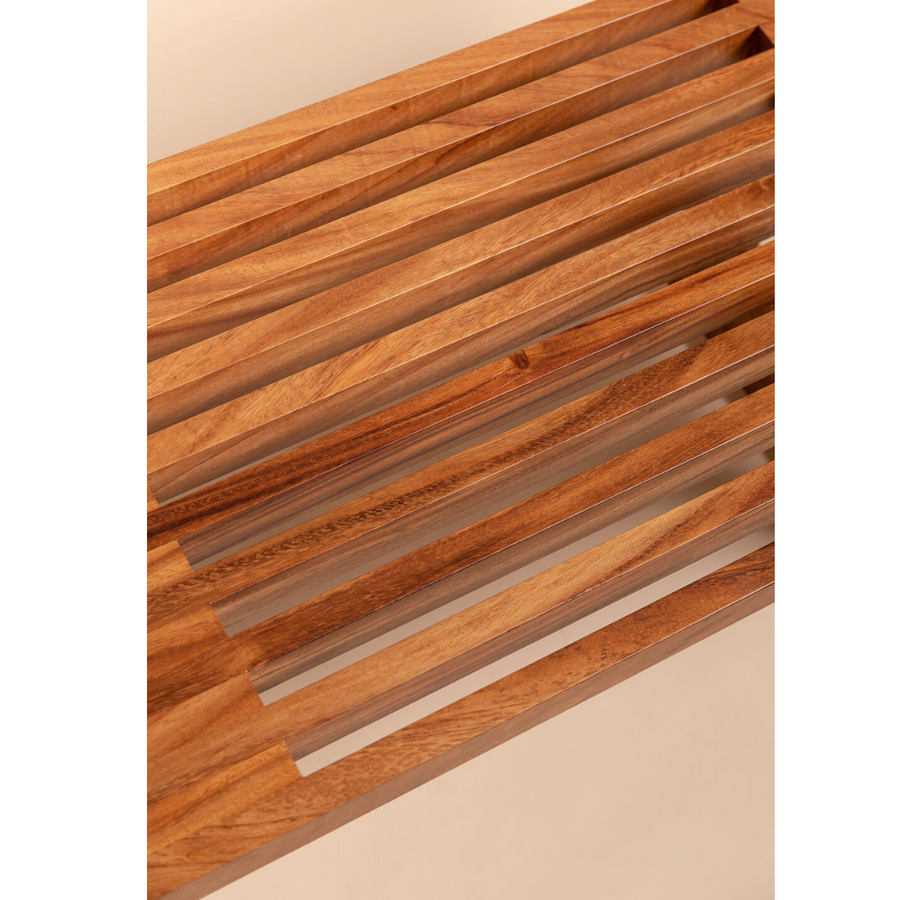 Ayo Solid Teak Wood Bench – Nismaaya Decor