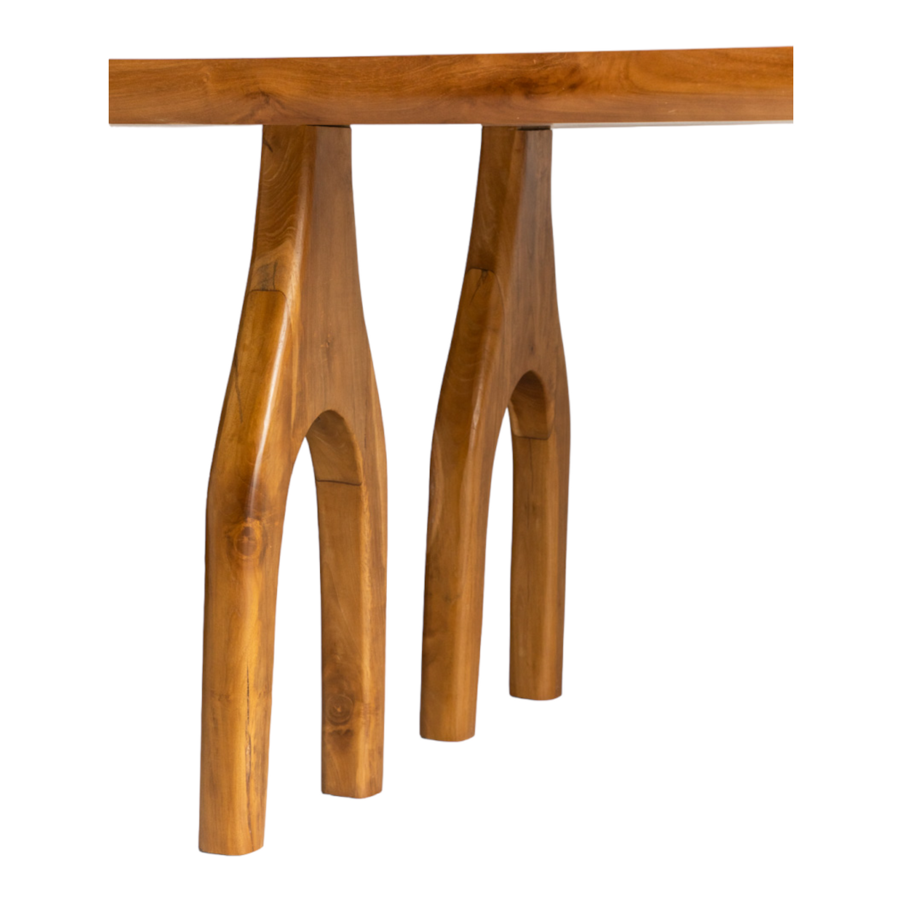 Buy Chris Solid Teak Wood Dining Table In Natural Oiled Finish By ...