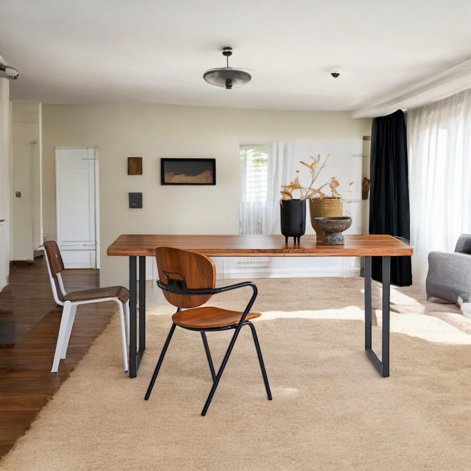 Leander Solid Wood Dining Table – Nismaaya Decor