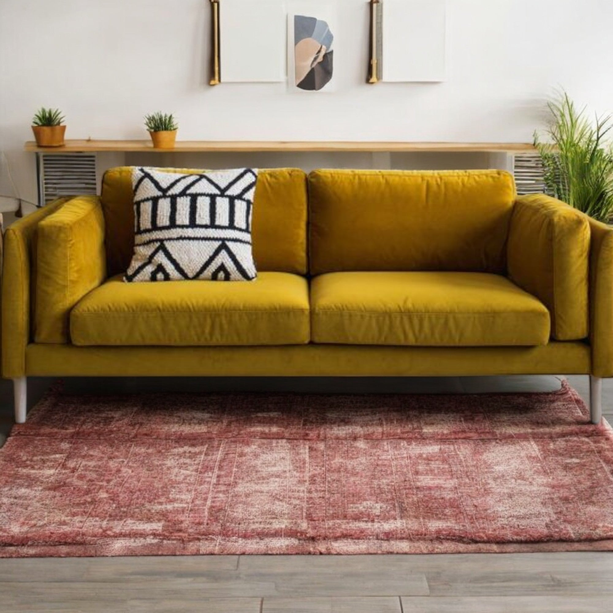 Eva Wooden Sofa for Living Room | Nismaaya Decor