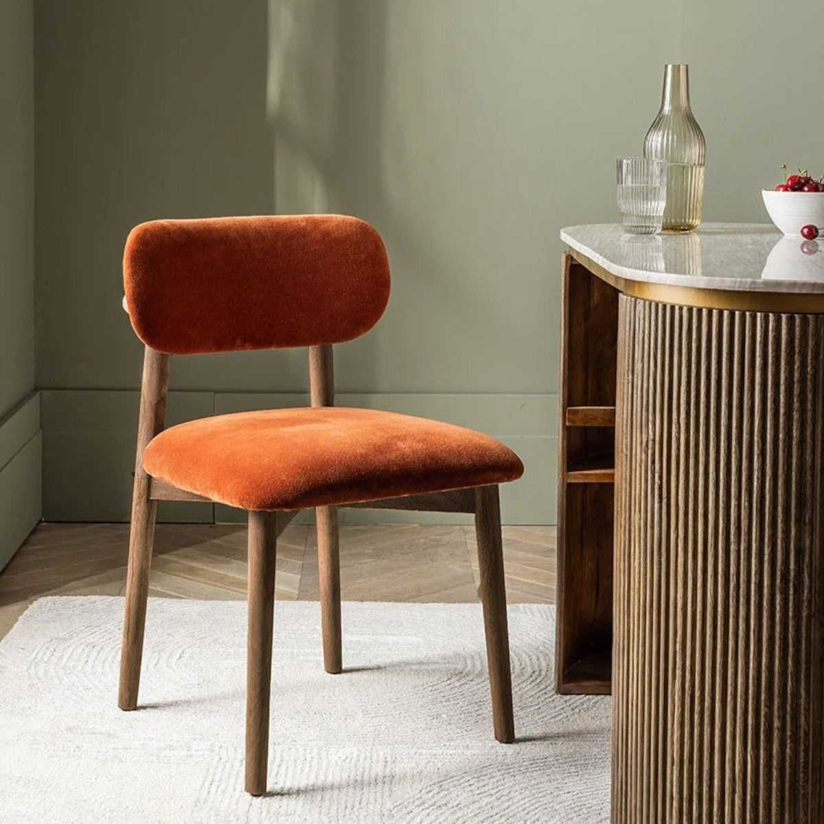 Shop Edric Solid Mango Wood Dining Chair In Natural Oiled Finish By ...