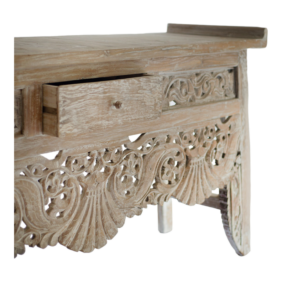 Eris Solid Mango Wood Console Table – Nismaaya Decor