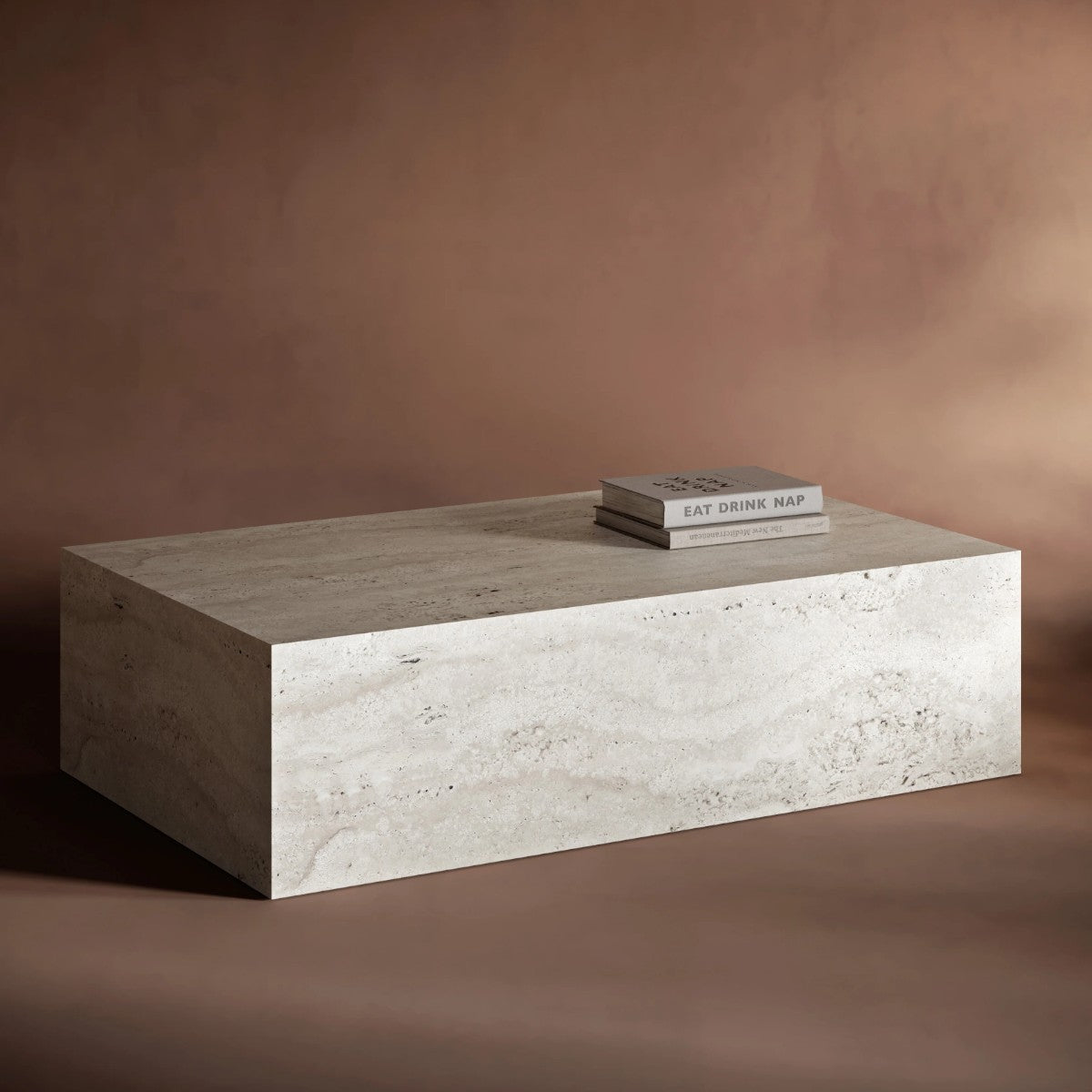 Jalena Travertine Stone Coffee Table – Nismaaya Decor
