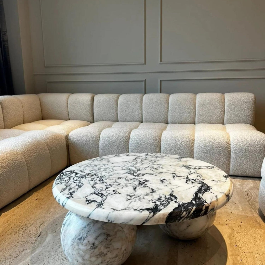 Makaio Arabescato Corchia Marble Coffee Table – Nismaaya Decor