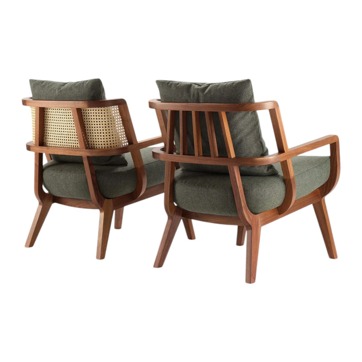 Malini Solid Teak Wood & Rattan Lounge Chair – Nismaaya Decor