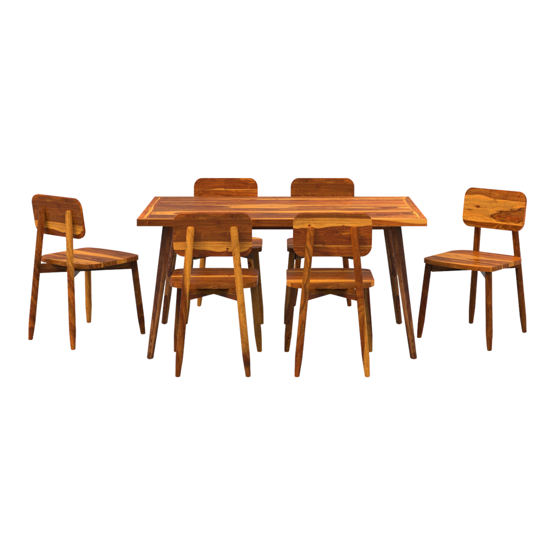 Buy Eirwyn 6 Seater Sheesham Wood Dining Table Set With Chairs ...