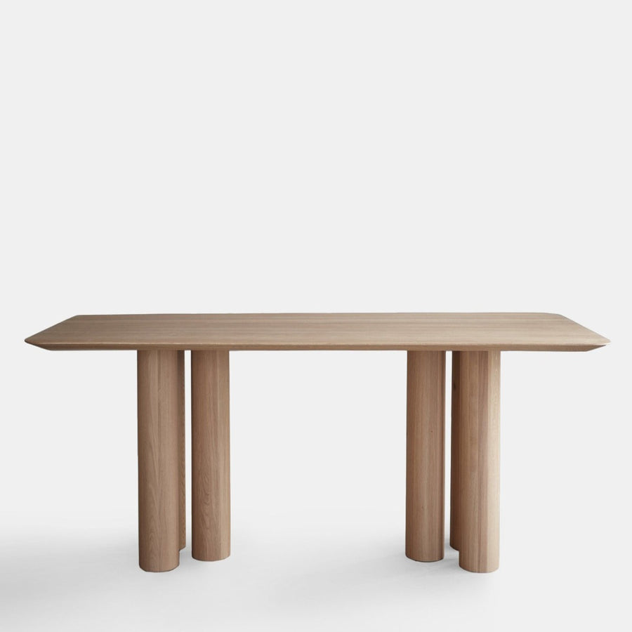 Shop Mab White Oak Wood Natural Finish Dining Table In Natural Finish ...