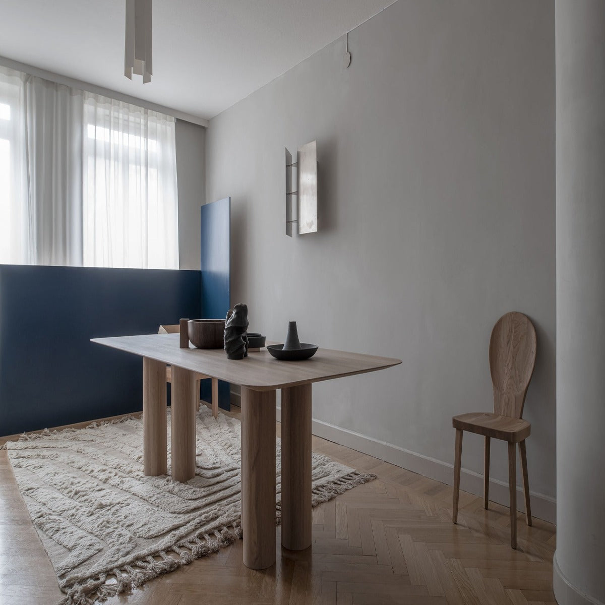 Shop Mab White Oak Wood Natural Finish Dining Table In Natural Finish ...