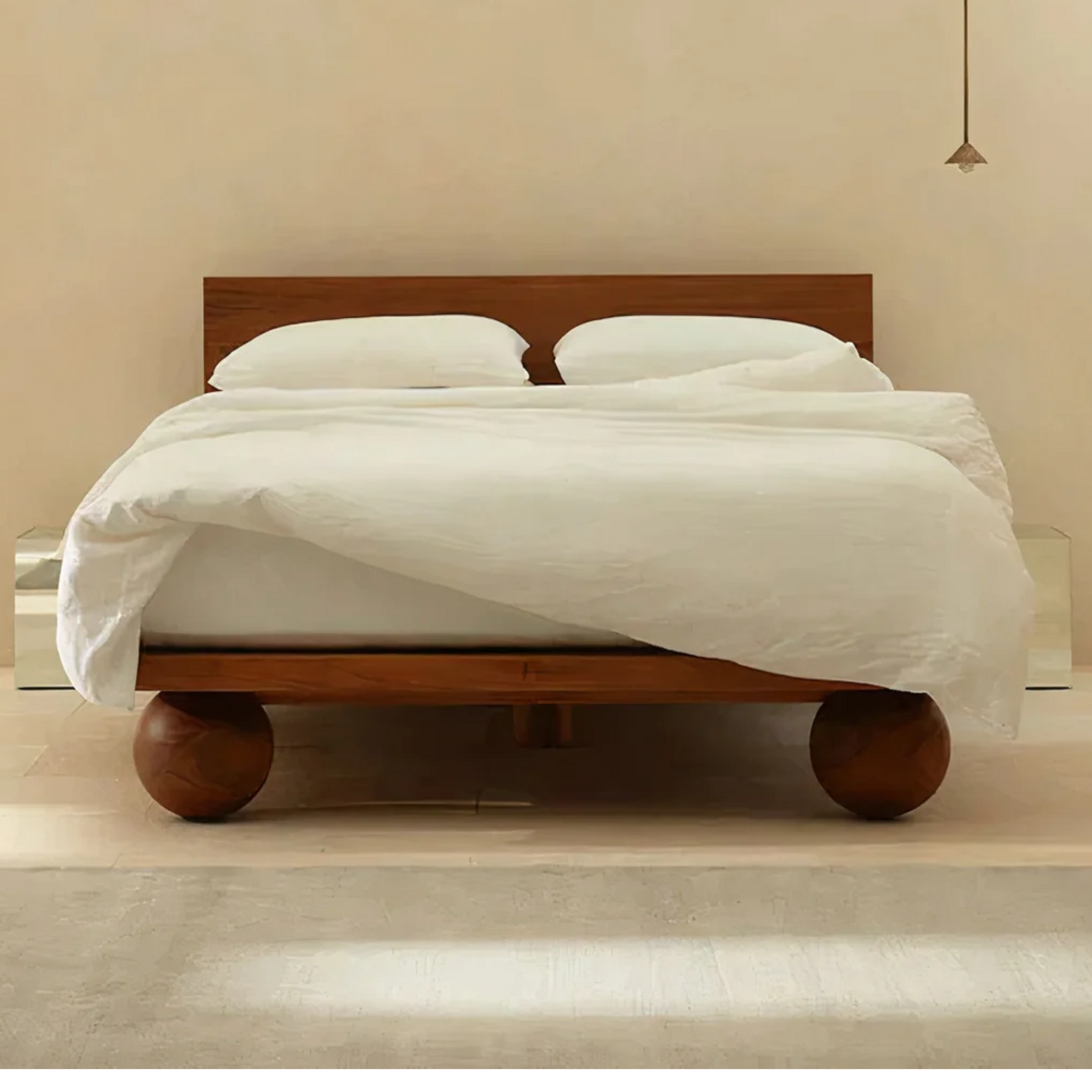 Buy Nismaaya Jakai Oak Wood King Size Bed – Nismaaya Decor