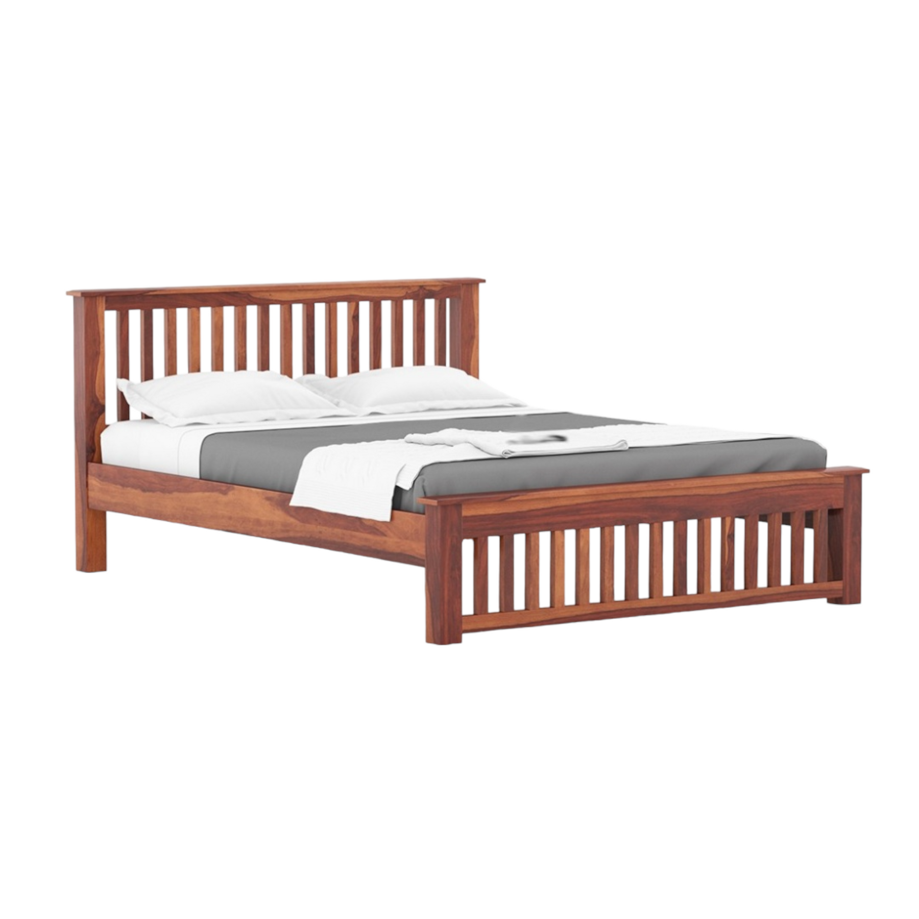 Nismaaya Mahkah Sheesham Wood Bed Without Storage – Nismaaya Decor